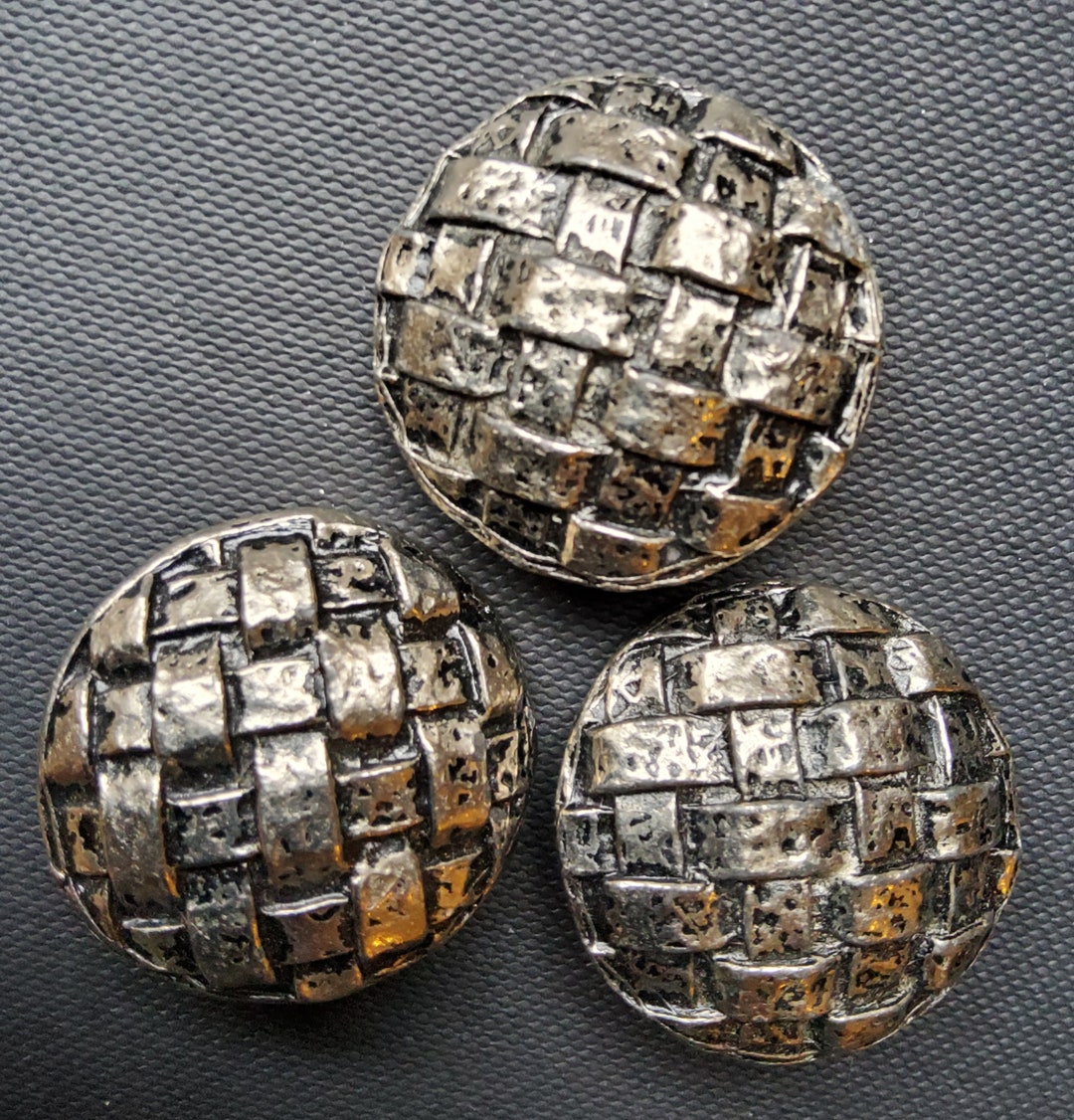 Vintage 1950's Trio of Lattice Cast Metal Coat Buttons. - Etsy