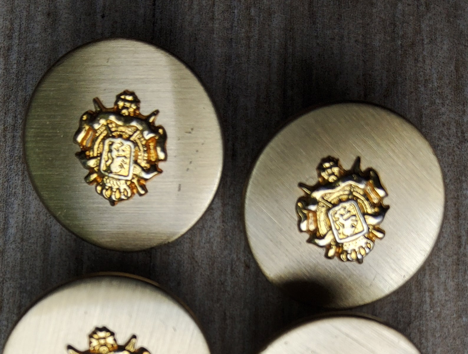 Vintage Set of Six Brass Metal Blazer Jacket Buttons. - Etsy