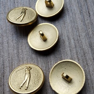 Vintage Set of Five Large Brass Golf Buttons.. - Etsy