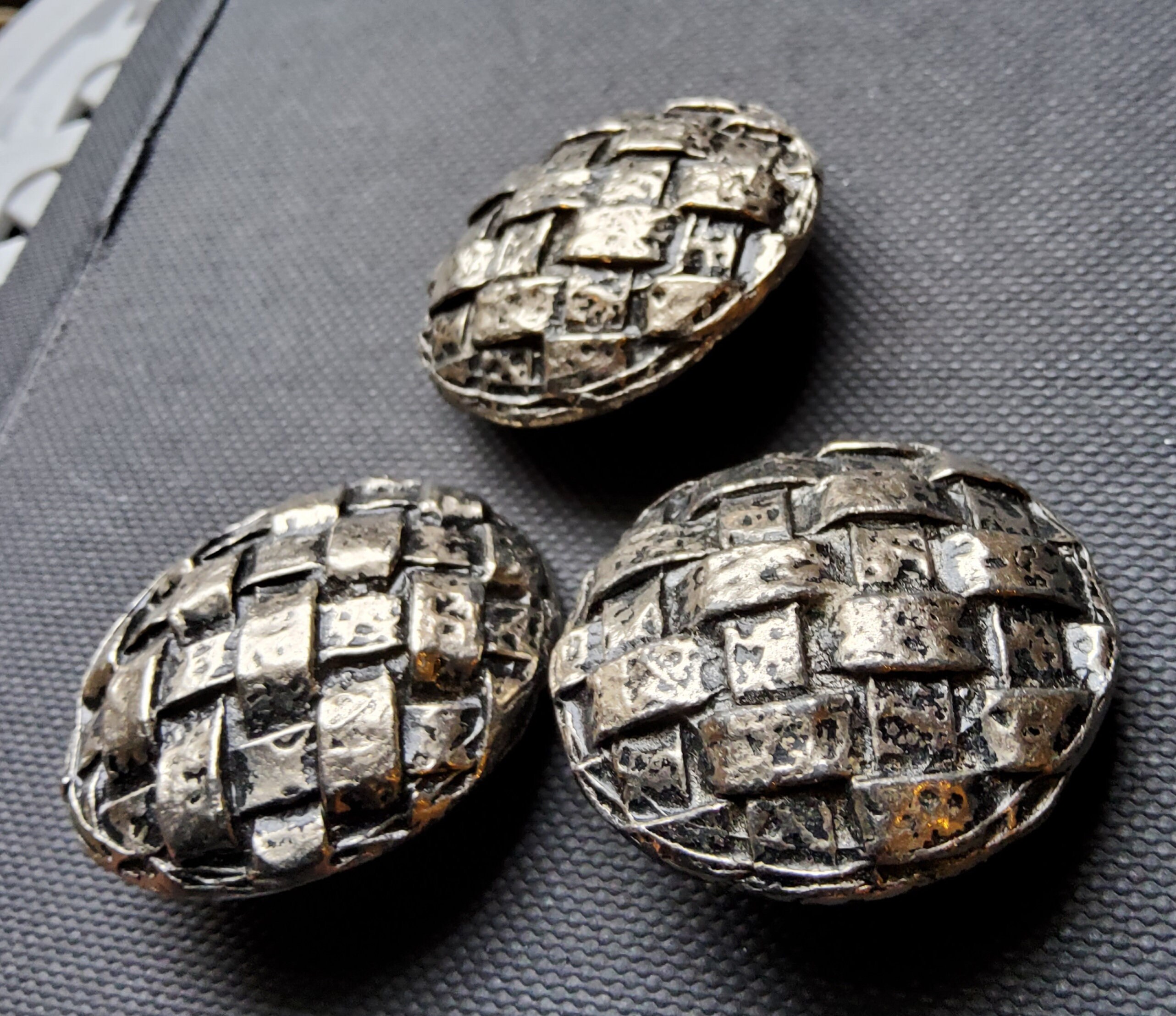 Vintage 1950's Trio of Lattice Cast Metal Coat Buttons. - Etsy