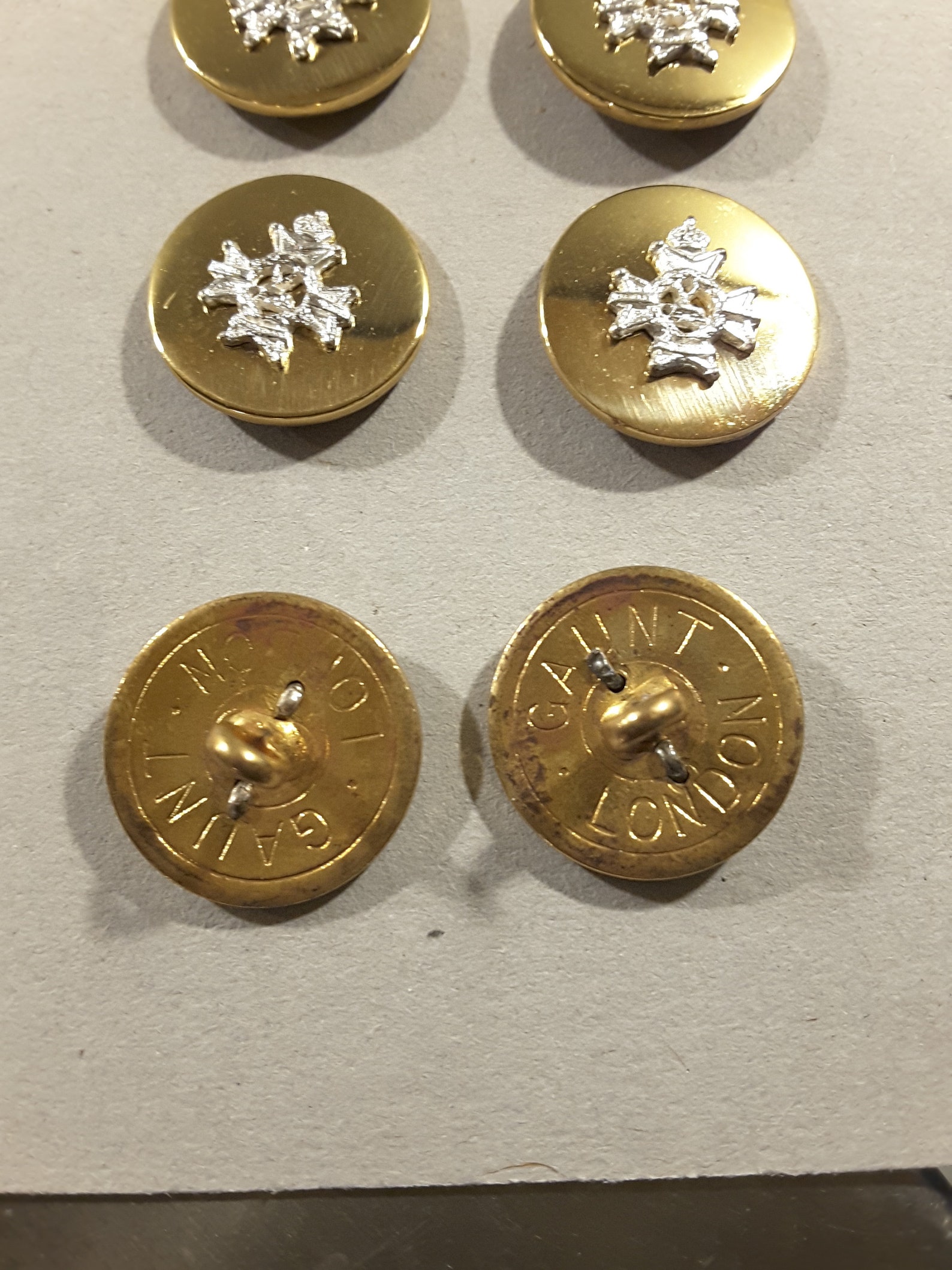 Vintage Set of 6 Gaunt London Uniform Buttons. - Etsy