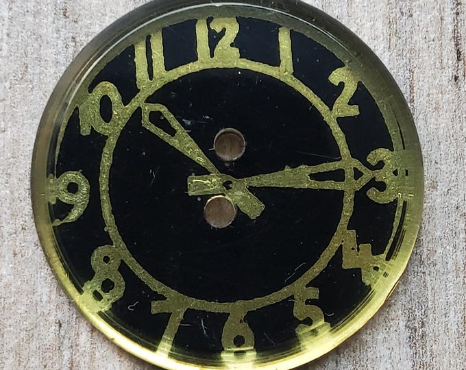 Vintage Large 1930's Lucite Clock Face Button. - Etsy