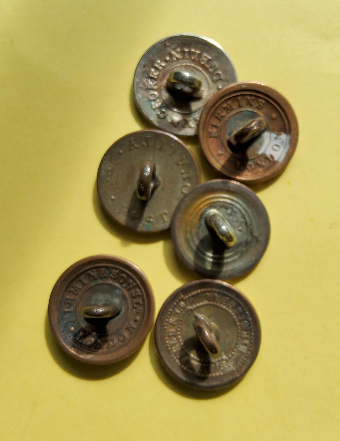 Vintage six assorted 1900's livery buttons. | Etsy