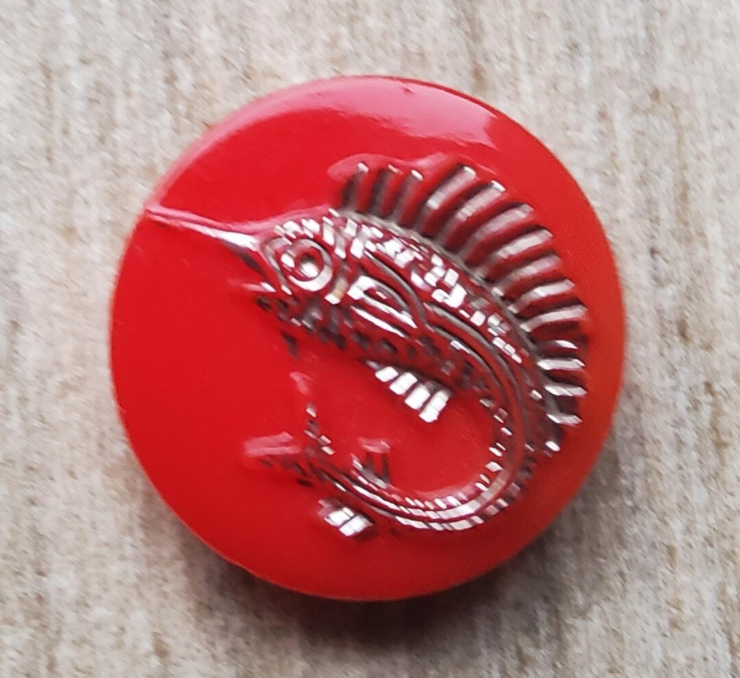 Vintage 1920-30's Glass Swordfish Button. - Etsy