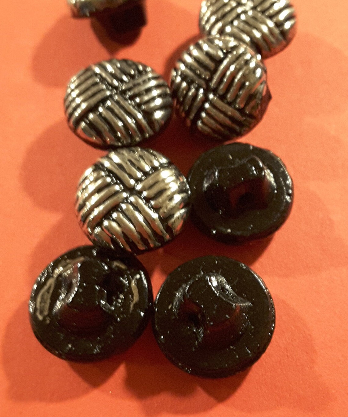 Vintage Set of Eight Small Glass Buttons. - Etsy