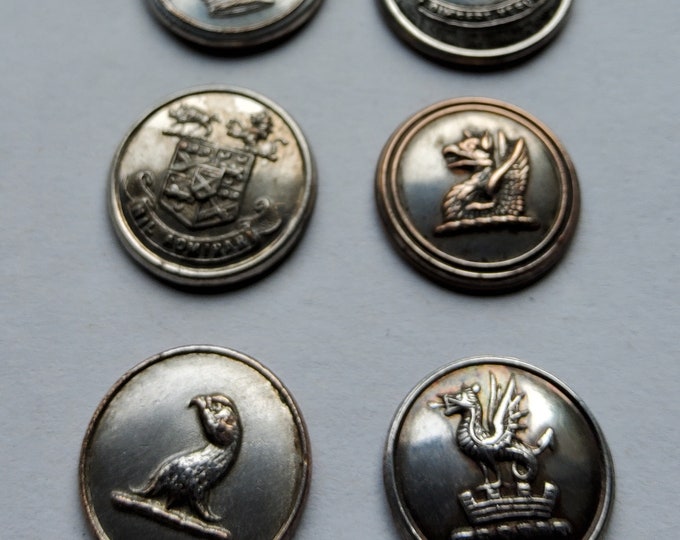 Vintage Six Assorted 1900's Livery Buttons. - Etsy