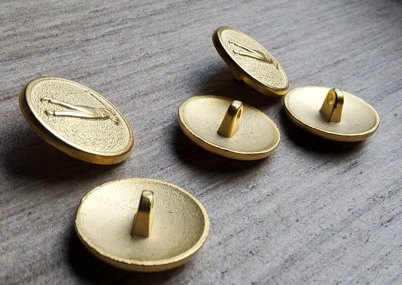 Vintage Set of Five Large Brass Golf Buttons.. - Etsy