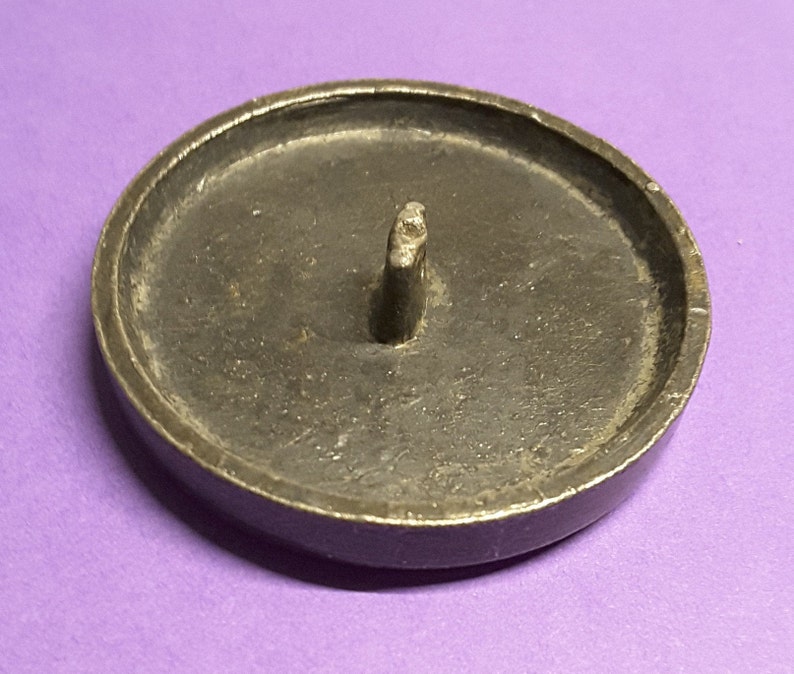 Vintage Large English Cast Metal Button. - Etsy
