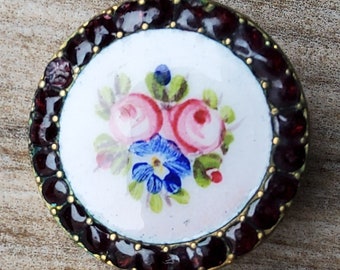Vintage Large Paris 1900's Enamel Button. - Etsy