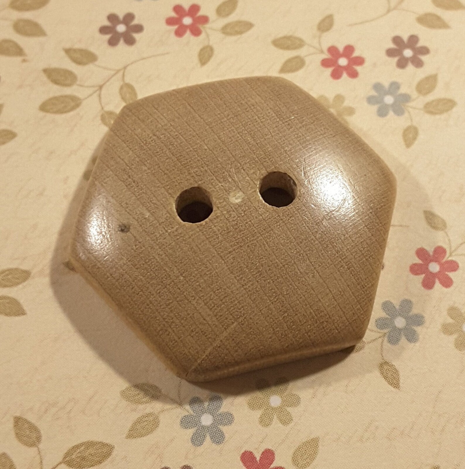 Vintage 30's Hand Painted Large Wooden Button. - Etsy