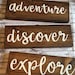 Adventure, Discover, Explore, Travel Wood Signs, Travel Decor, RV Decor ...