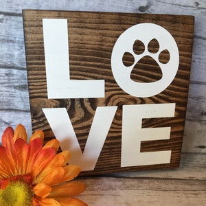 Love Dogs Wood Sign, Dog Decor, Gift for Dog Lovers, Gift for Pet ...