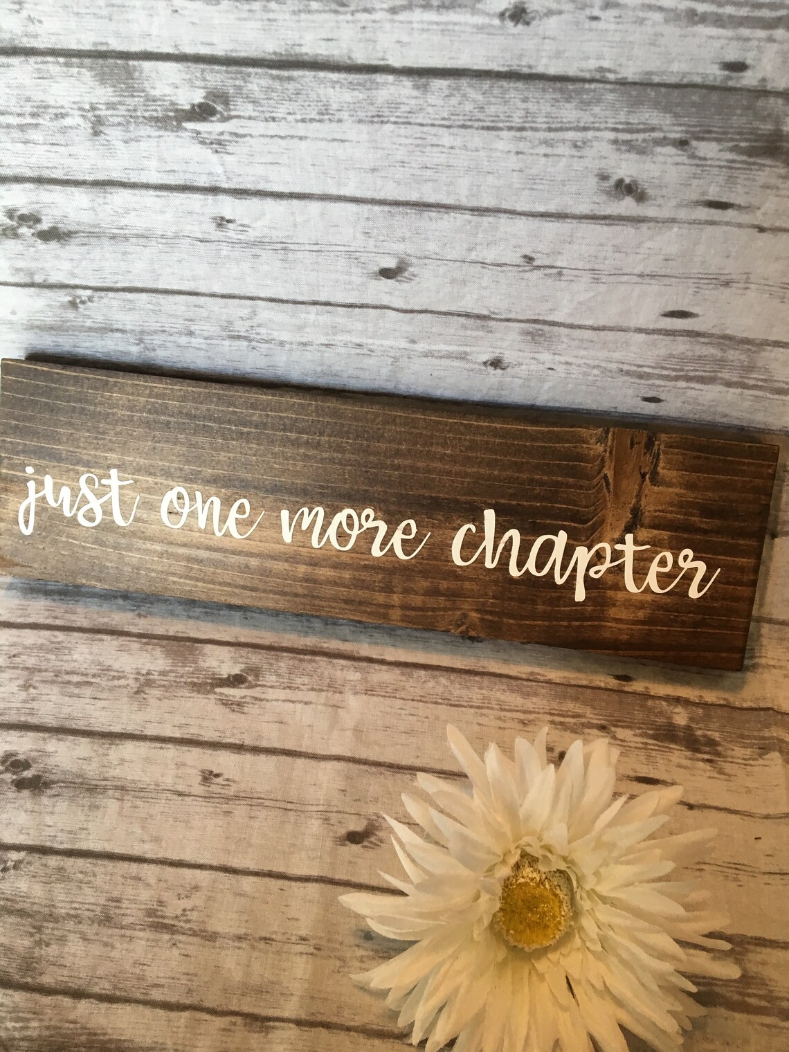 Just One More Chapter Wood Sign Library Decor Gift for | Etsy