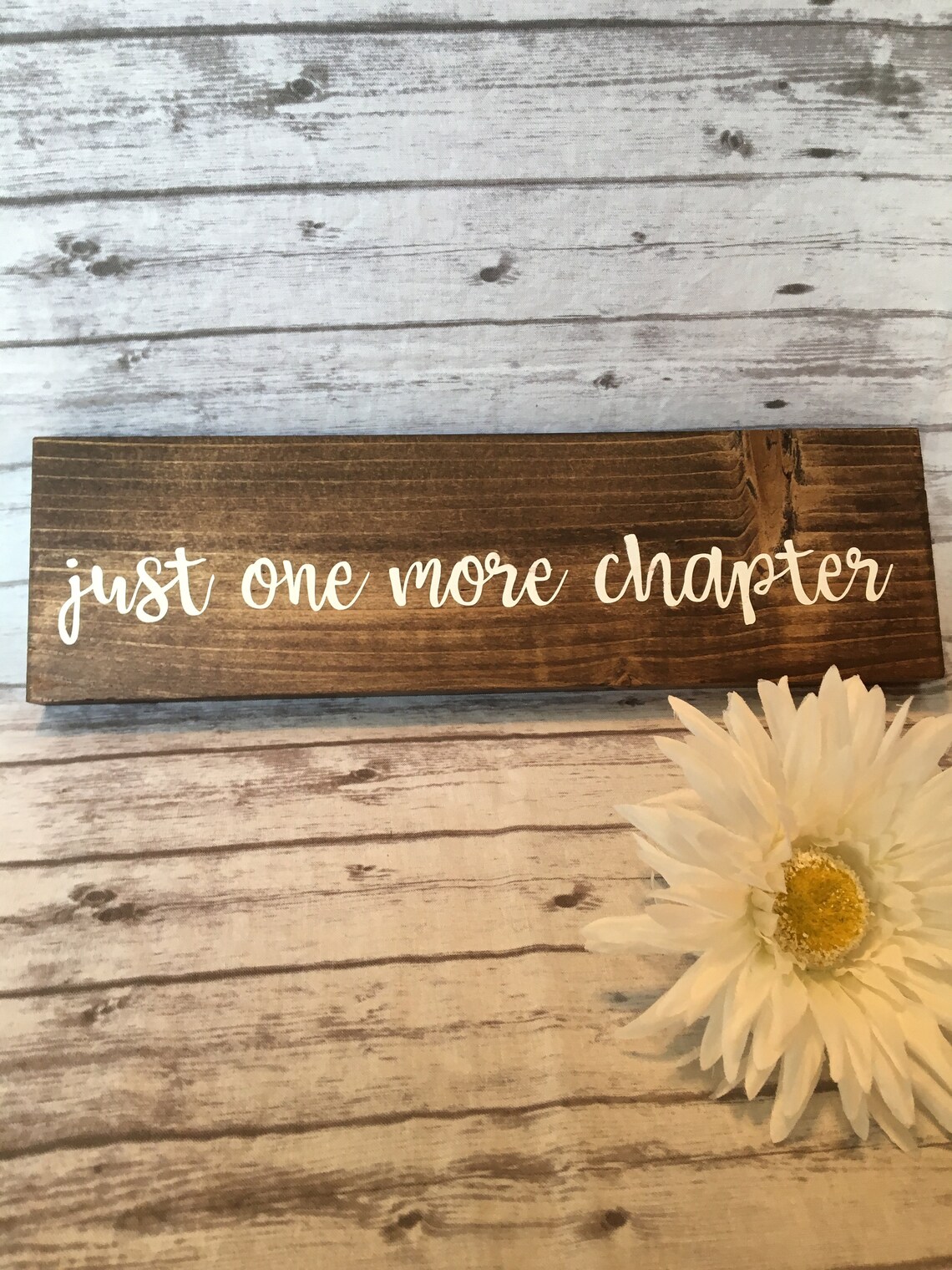 Just One More Chapter Wood Sign Library Decor Gift for | Etsy