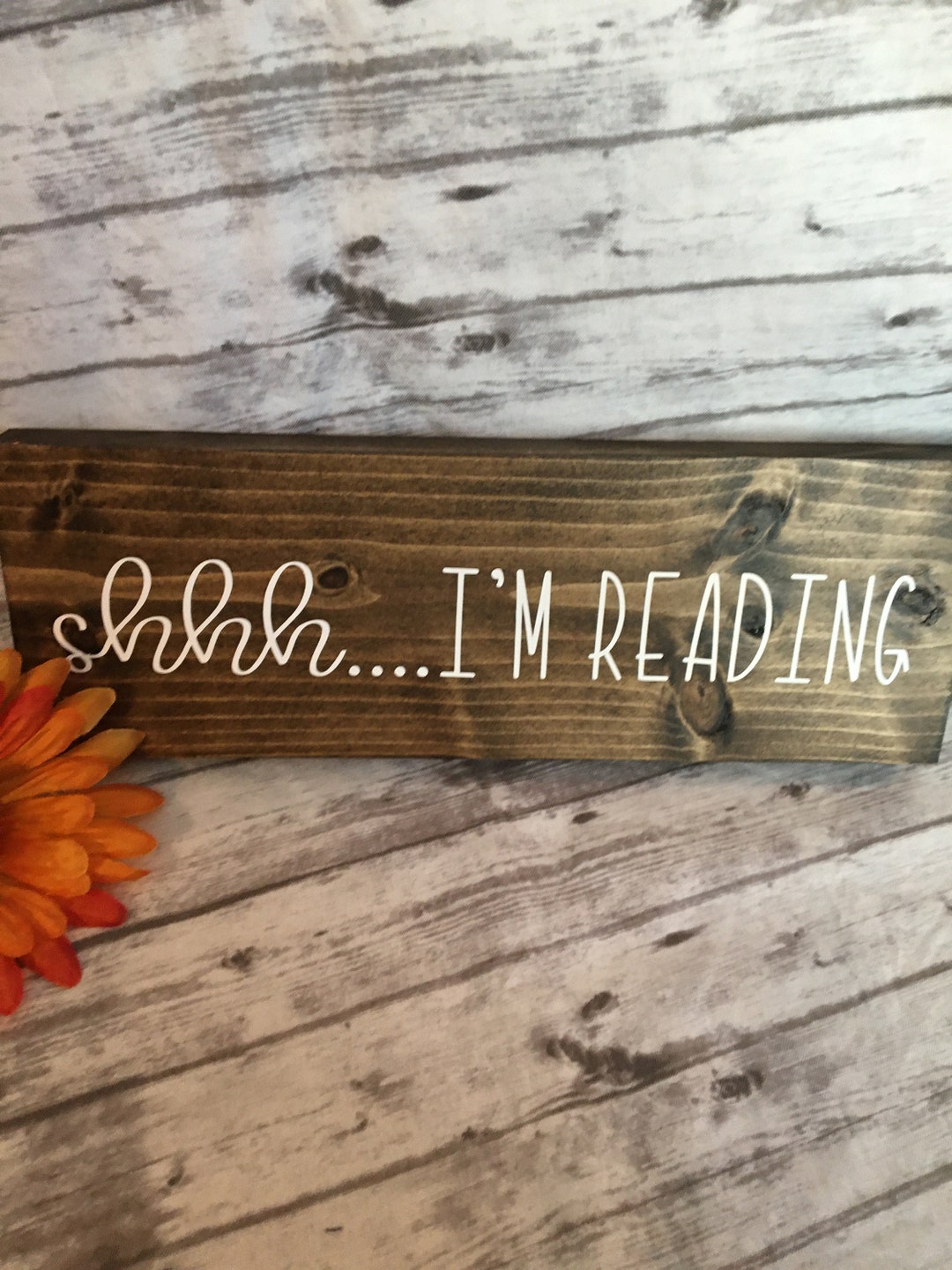 Shhh....i'm Reading Wood Sign, Library Decor, Gift for Bookworms, Home ...