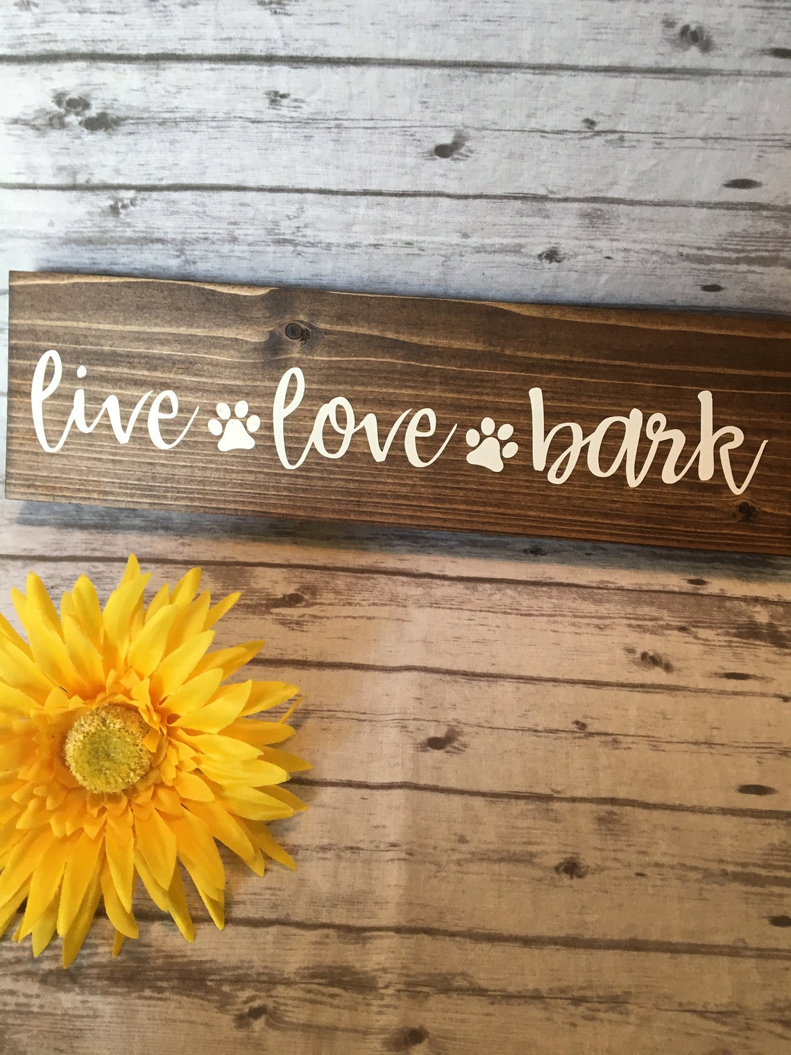 Live Love Bark Wood Sign Dog Decor Gift for Dog Lovers Gift | Etsy