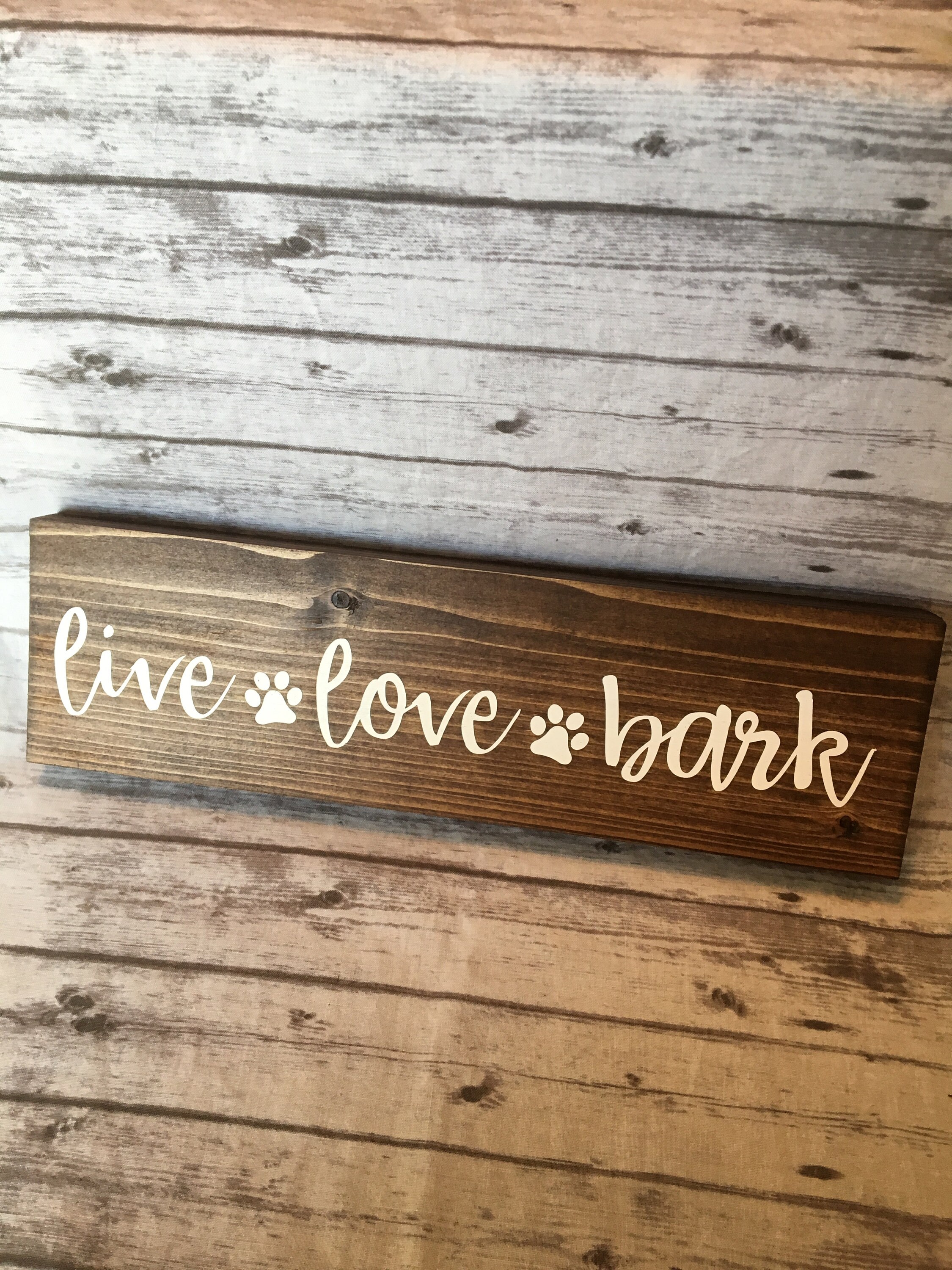 Live Love Bark Wood Sign Dog Decor Gift for Dog Lovers Gift | Etsy