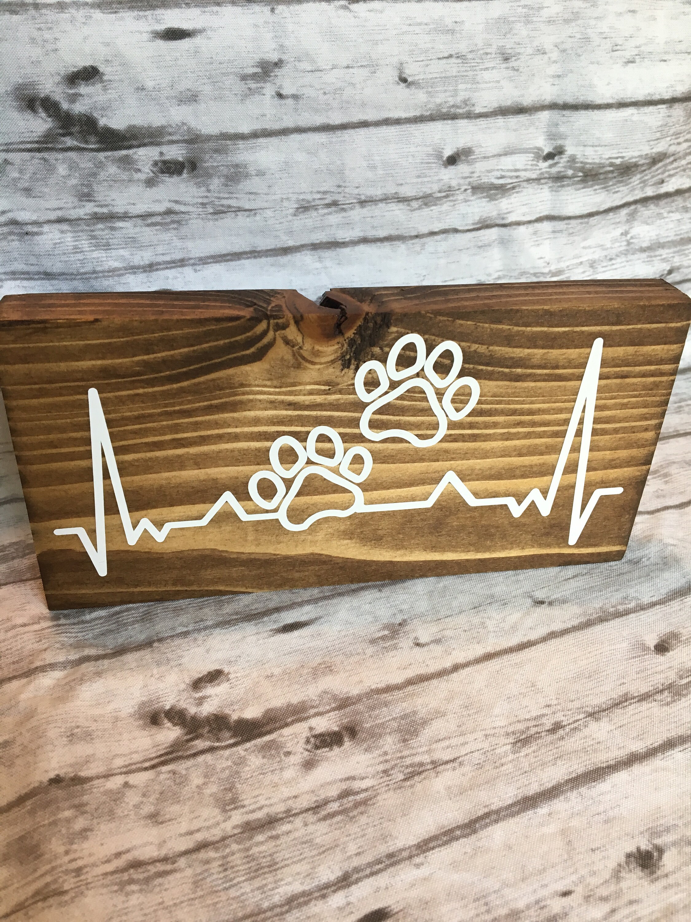 Dog Lovers Sign, Dog Heartbeat Sign, Dog Decor, Home Decor - Etsy