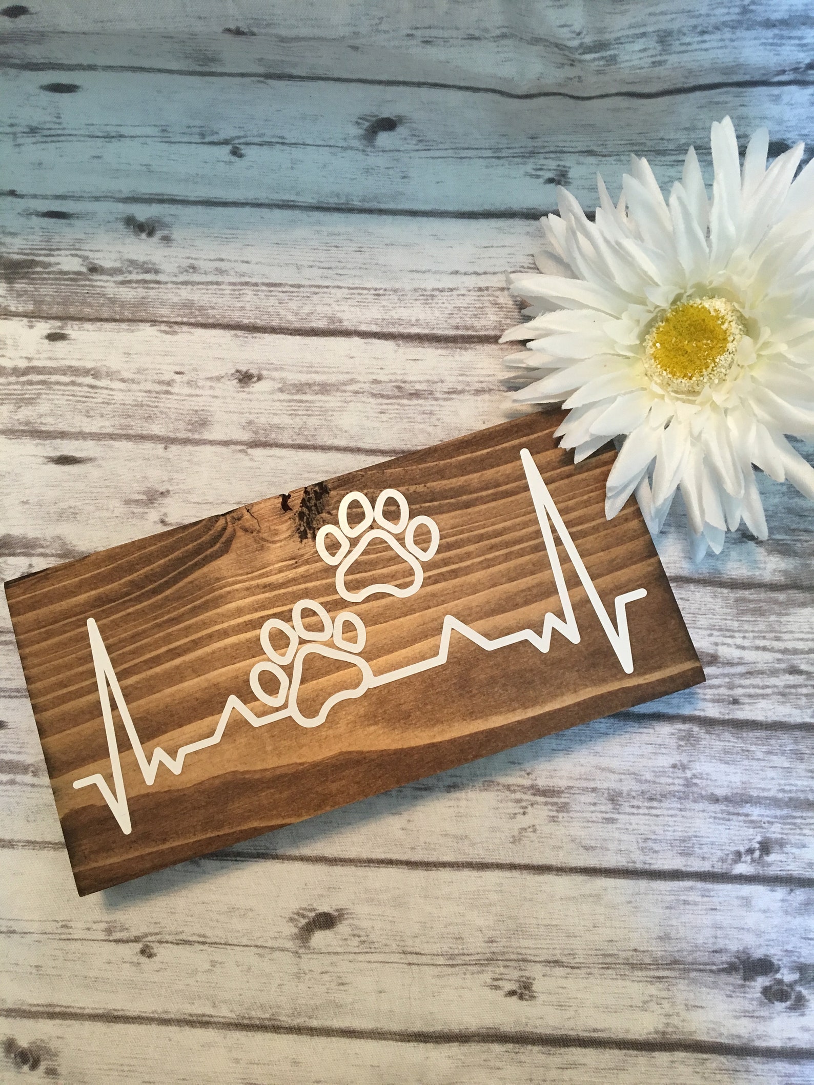 Dog Lovers Sign, Dog Heartbeat Sign, Dog Decor, Home Decor - Etsy