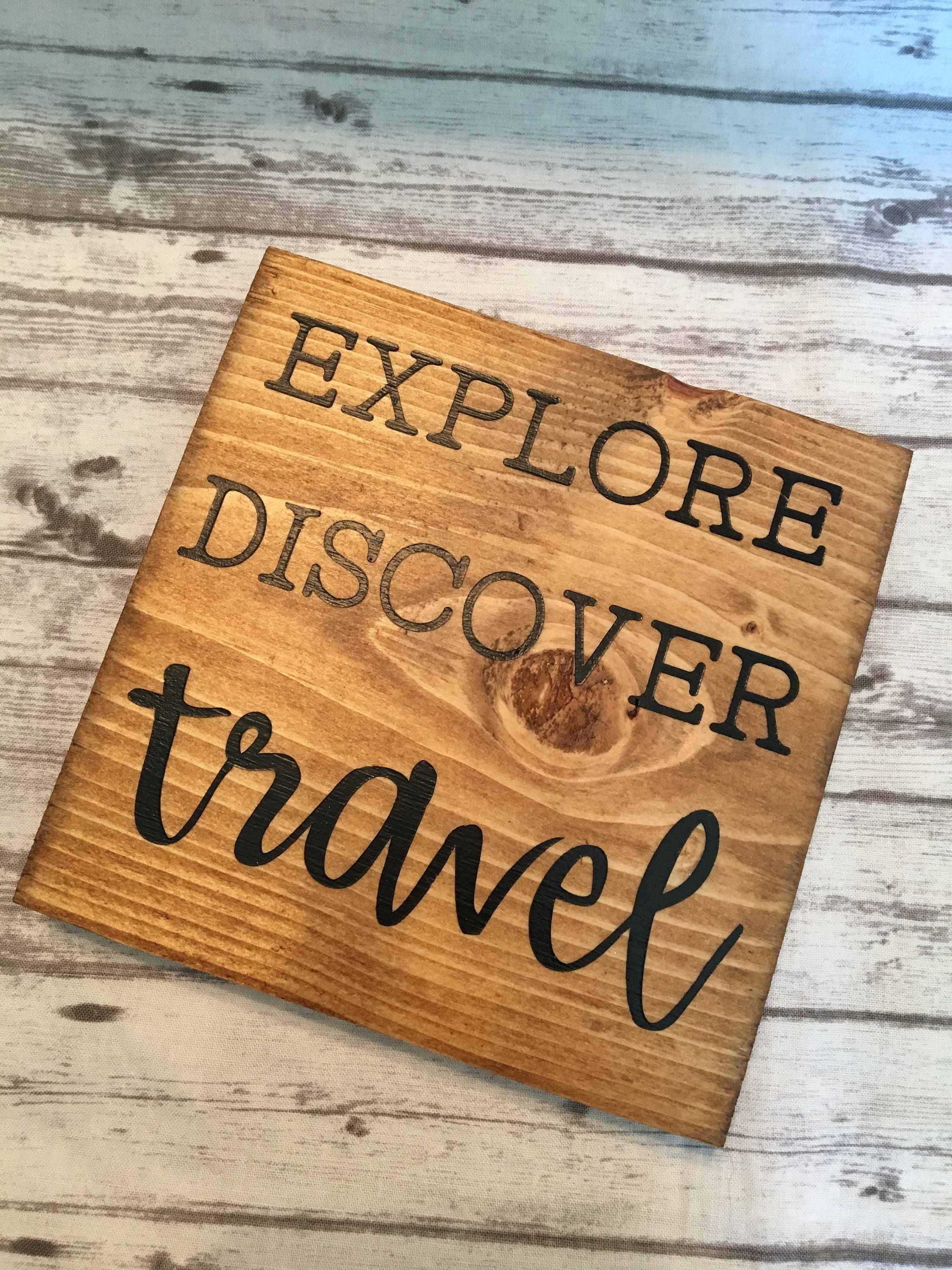 Explore Discover Travel Wood Sign Travel Decor RV Decor | Etsy