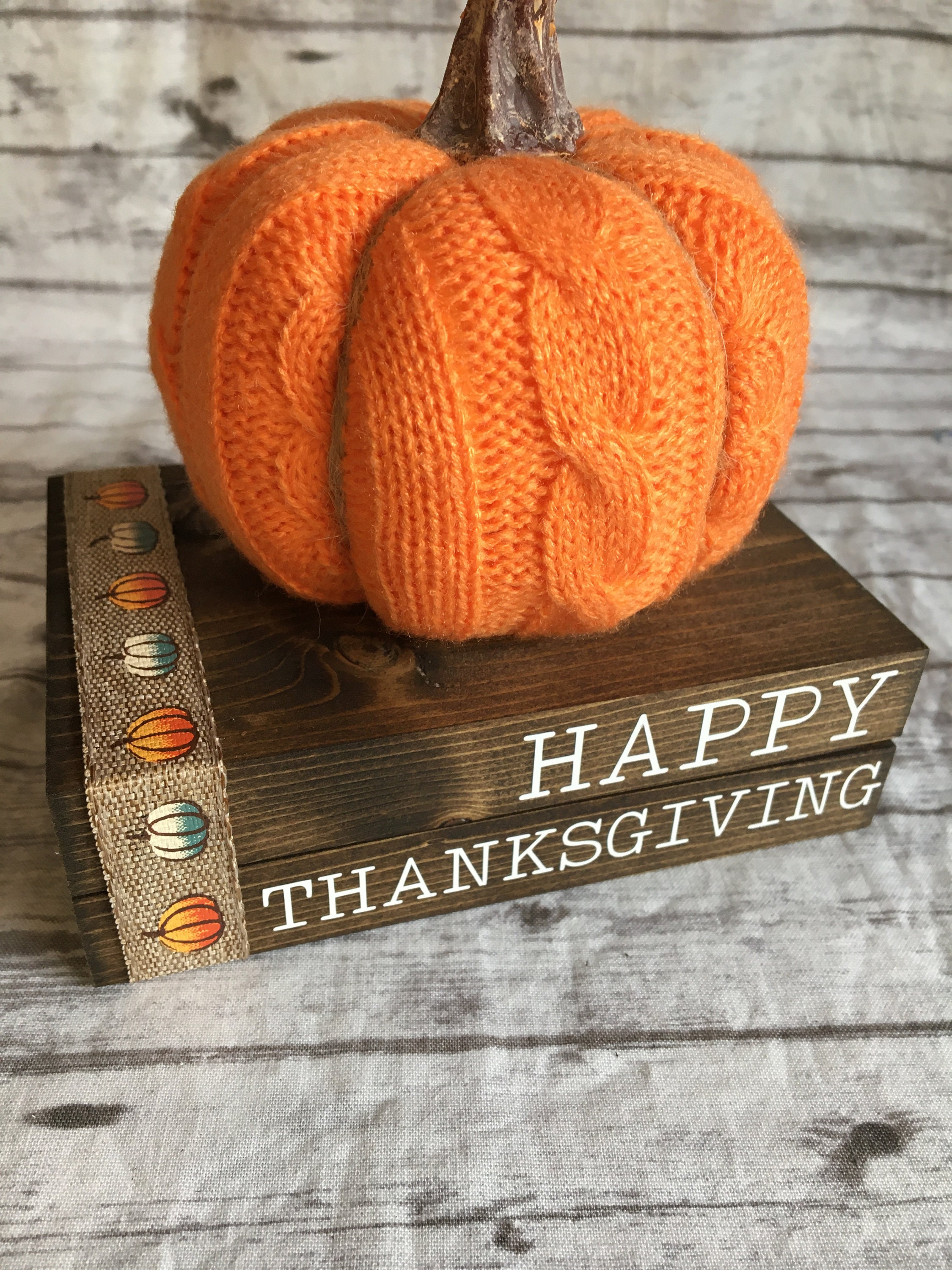Happy Thanksgiving Mini Bookstack Tiered Tray Decor - Etsy