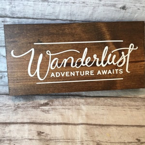 Wanderlust Wood Sign, Travel Decor, Home Decor, RV Decor, Camper Decor ...