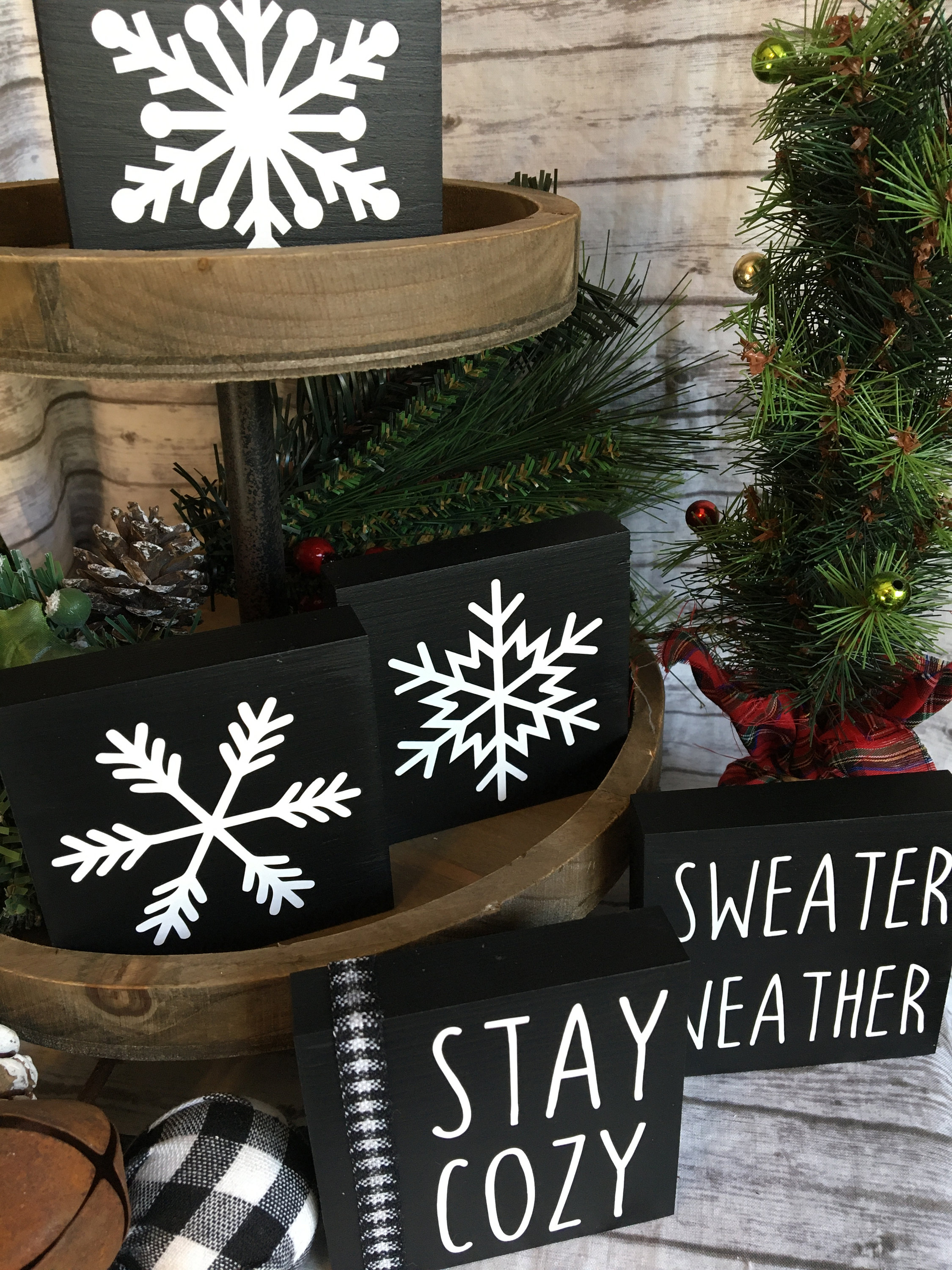 Winter Mini Signs, Stay Cozy Mini Sign, Sweater Weather Mini Sign ...