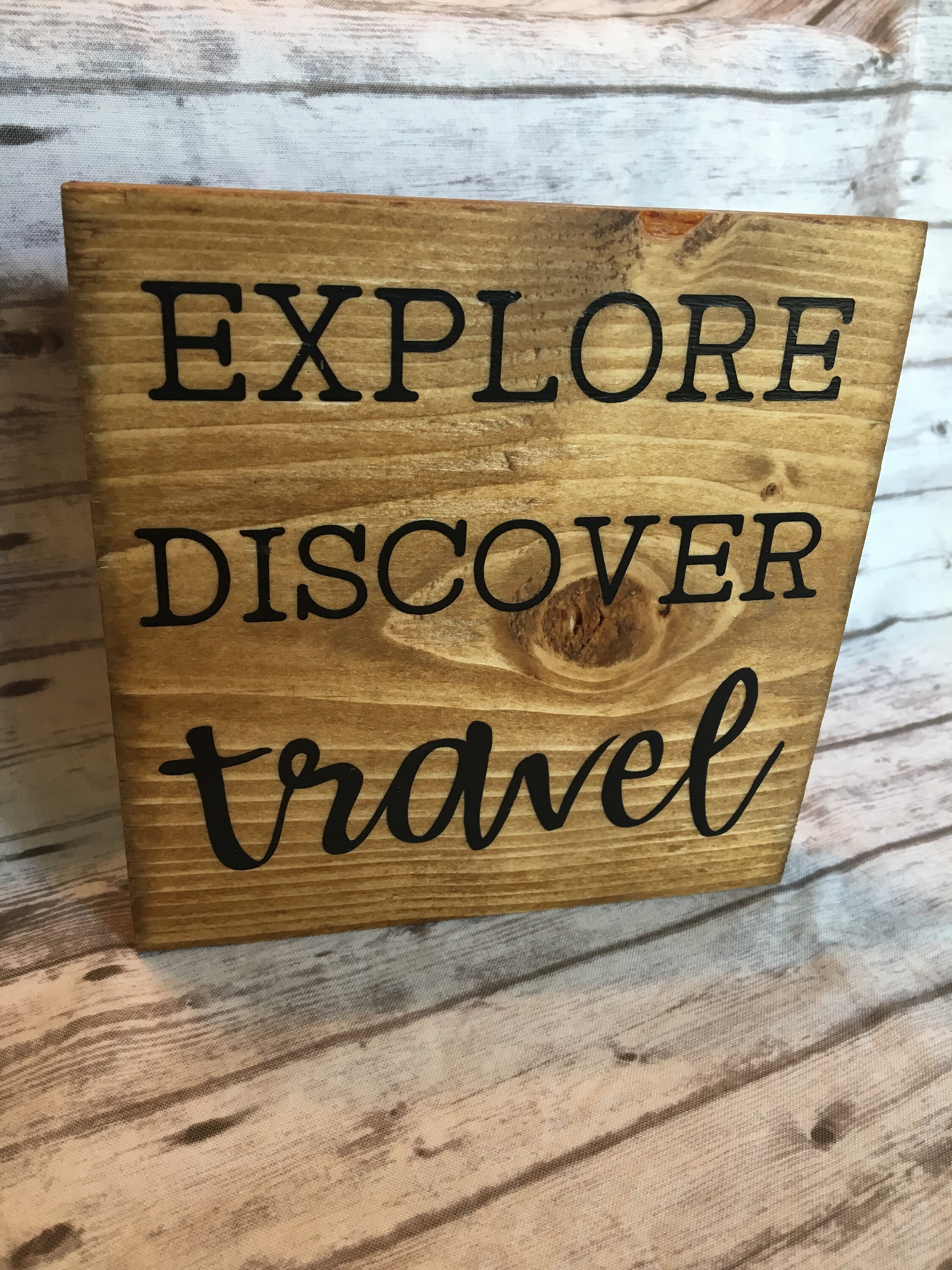 Explore Discover Travel Wood Sign Travel Decor RV Decor | Etsy