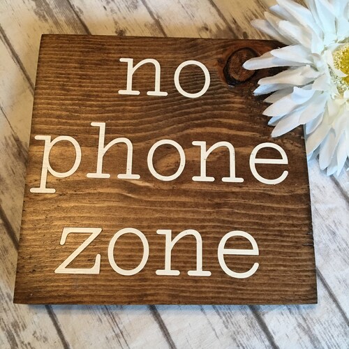 No Phone Zone Table Sign Turn Phones off Dining Room Sign - Etsy
