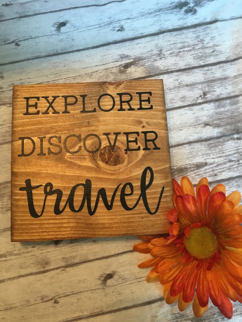 Explore Descubra el letrero de madera de viaje la decoración - Etsy México
