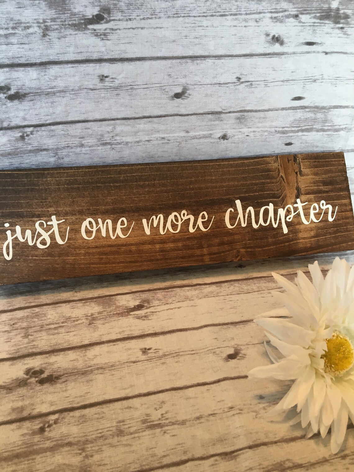 Just One More Chapter Wood Sign Library Decor Gift for | Etsy