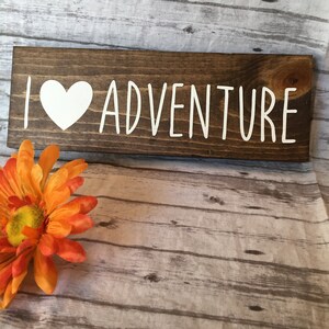 I Love Adventure Wood Sign, Travel Decor, RV Decor, Camper Decor - Etsy