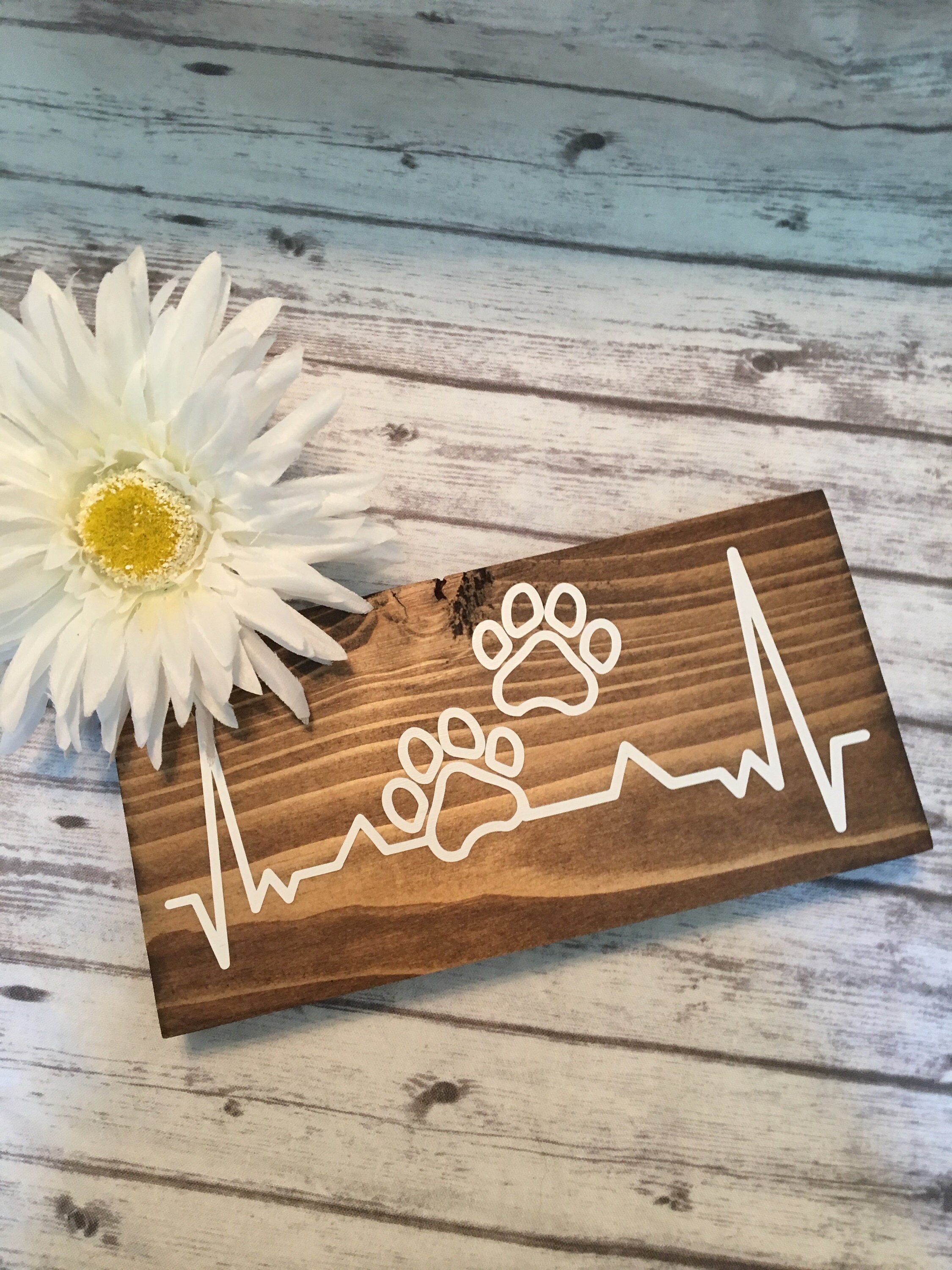 Dog Lovers Sign, Dog Heartbeat Sign, Dog Decor, Home Decor - Etsy