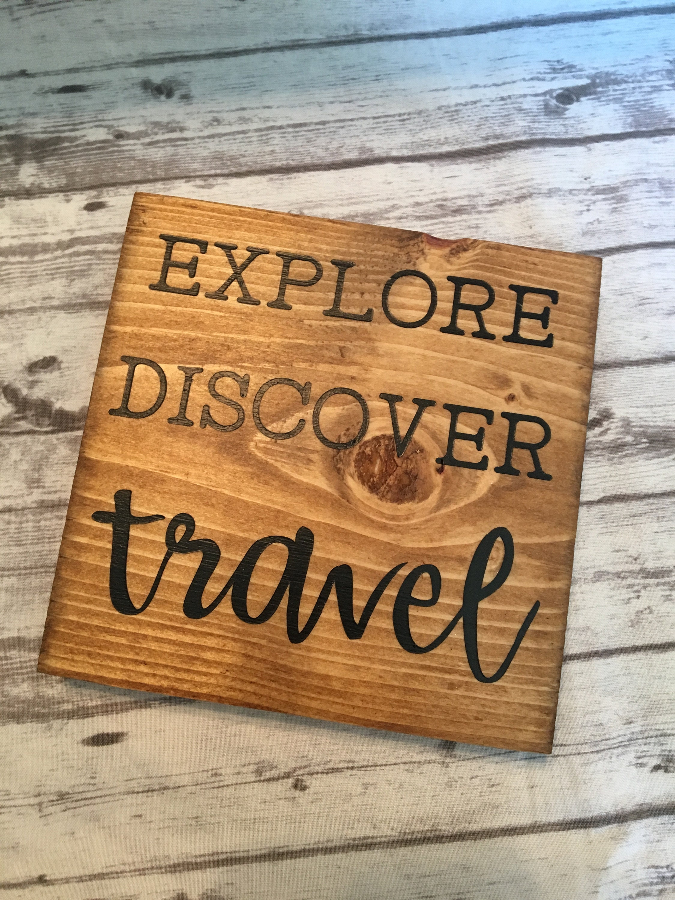 Explore Discover Travel Wood Sign Travel Decor RV Decor | Etsy
