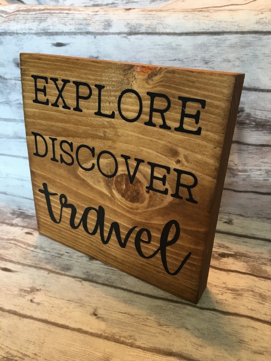 Explore Discover Travel Wood Sign Travel Decor RV Decor | Etsy