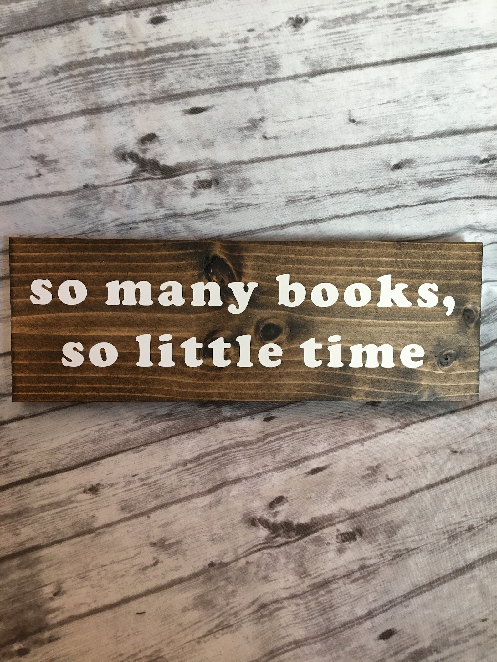 So Many Books so Little Time Wood Sign Library Decor Gift - Etsy