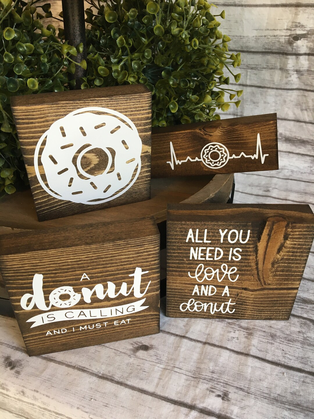 Donut Mini Signs, Tiered Tray Decor, Donut Decor, Kitchen Decor - Etsy