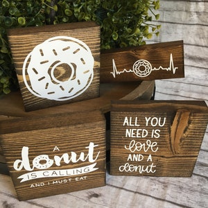 Donut Mini Signs, Tiered Tray Decor, Donut Decor, Kitchen Decor - Etsy