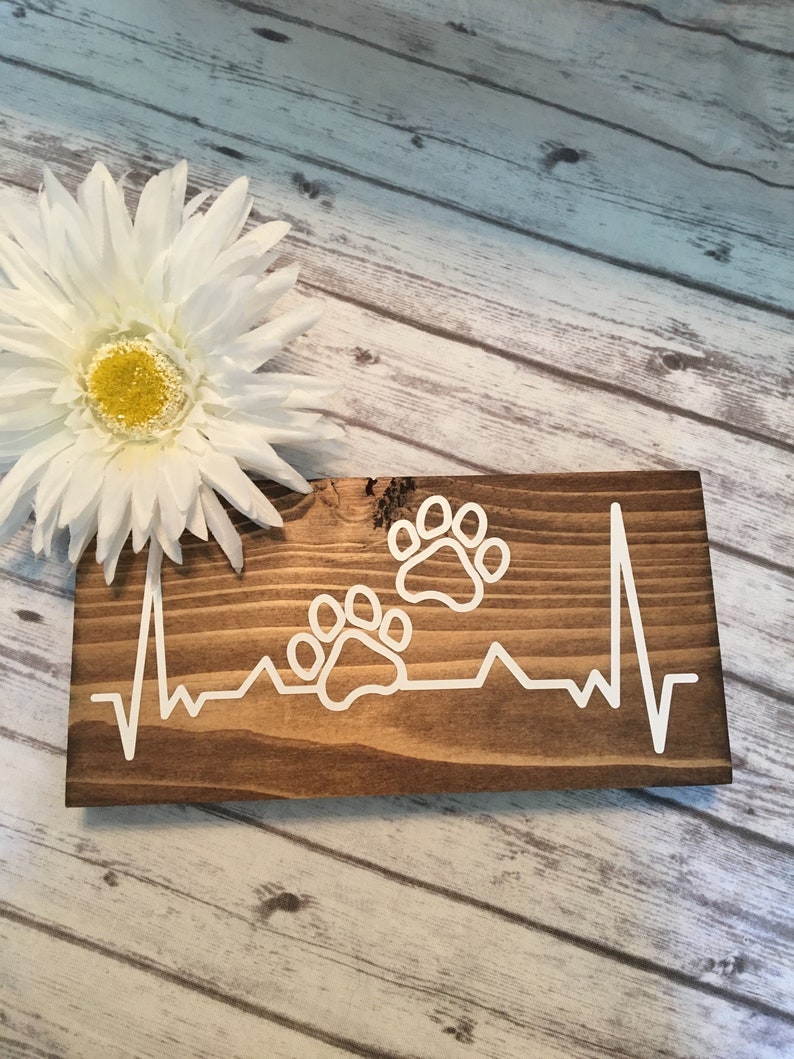 Dog Lovers Sign, Dog Heartbeat Sign, Dog Decor, Home Decor - Etsy