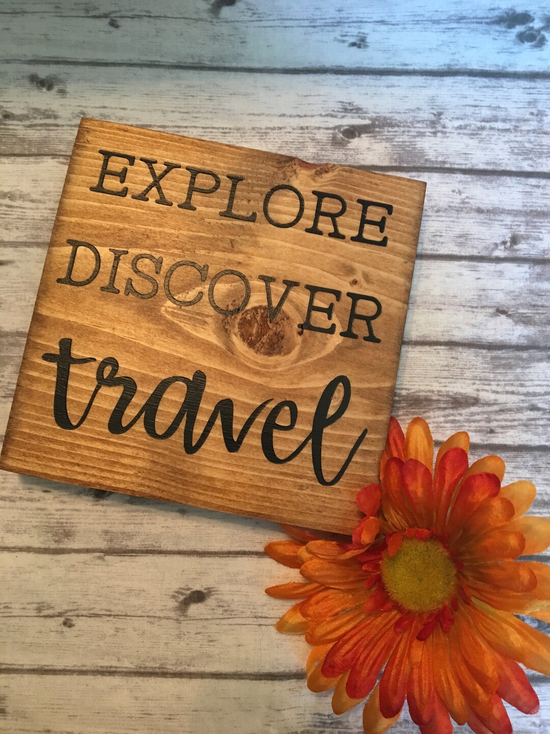 Explore Discover Travel Wood Sign, Travel Decor, RV Decor, Camper Decor ...