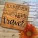 Explore Discover Travel Wood Sign, Travel Decor, RV Decor, Camper Decor ...