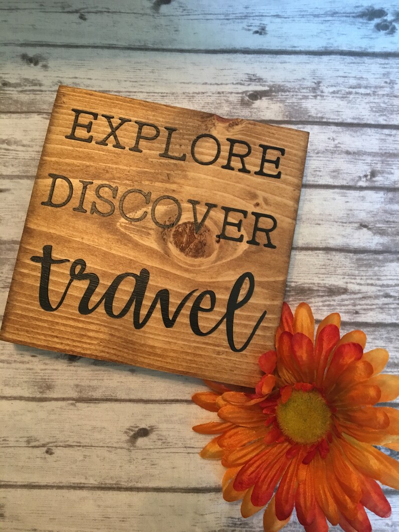 Explore Discover Travel Wood Sign Travel Decor RV Decor | Etsy