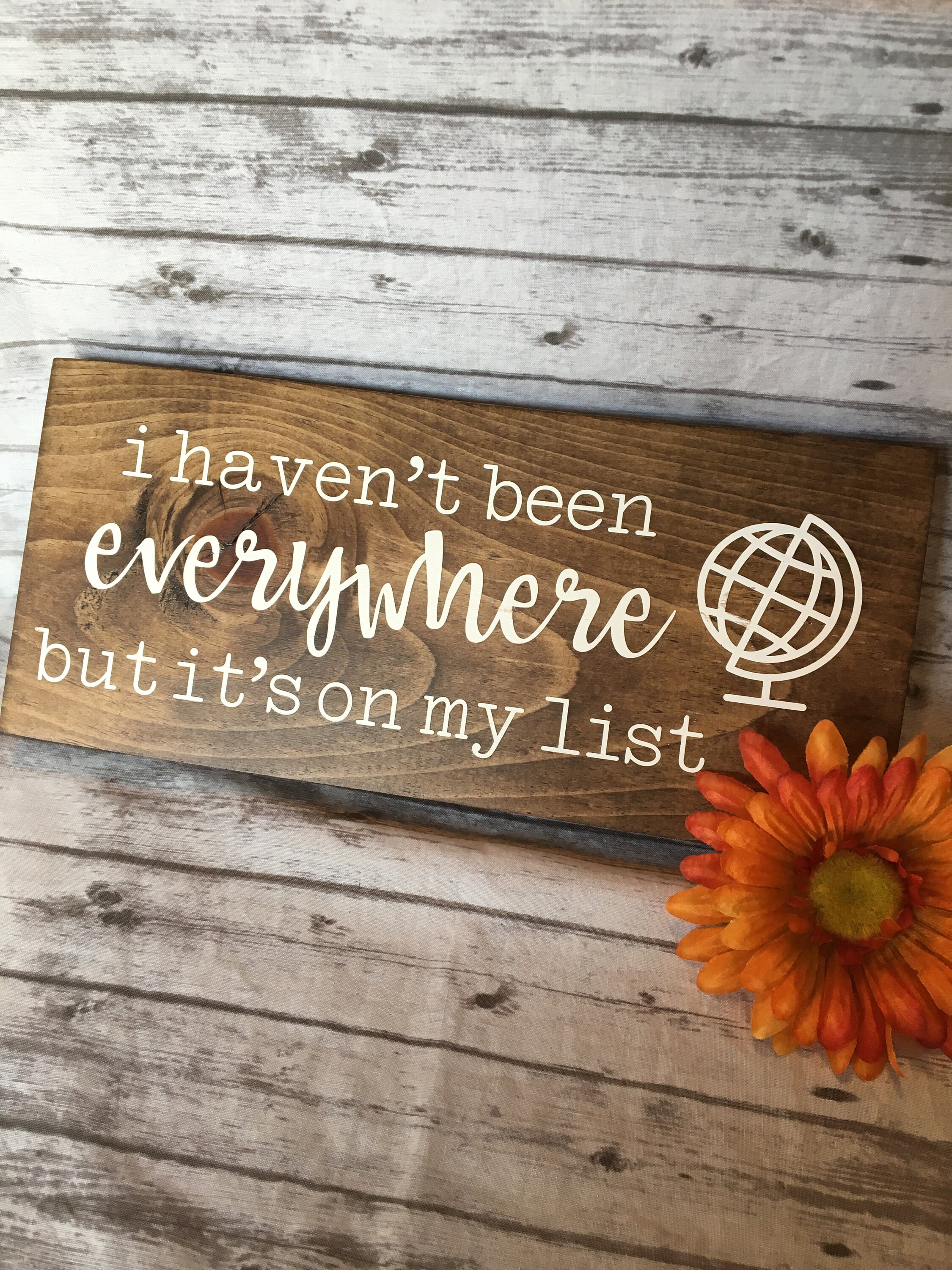 I Haven't Been Everywhere but It's on My List Wood - Etsy