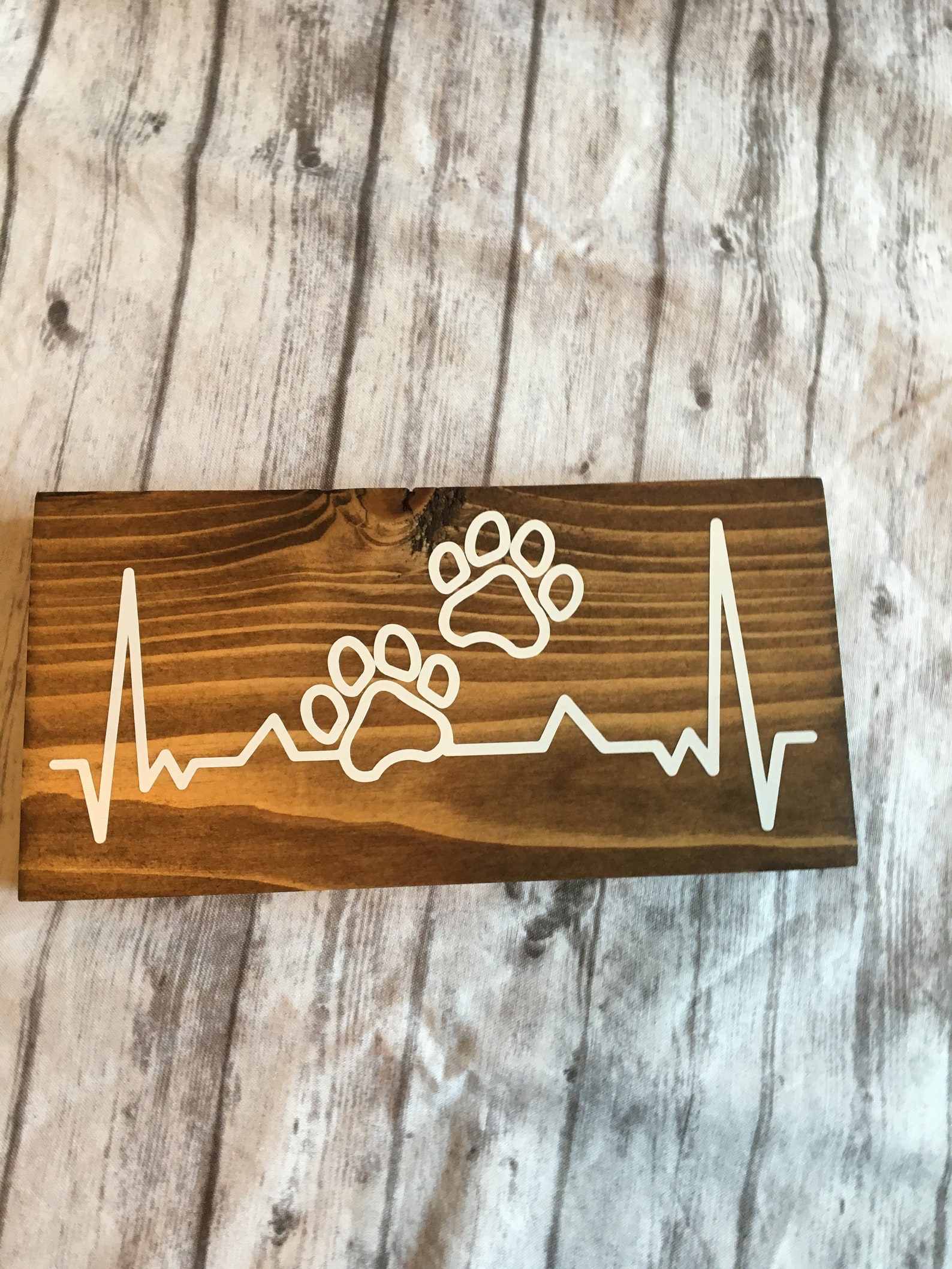 Dog Lovers Sign, Dog Heartbeat Sign, Dog Decor, Home Decor - Etsy