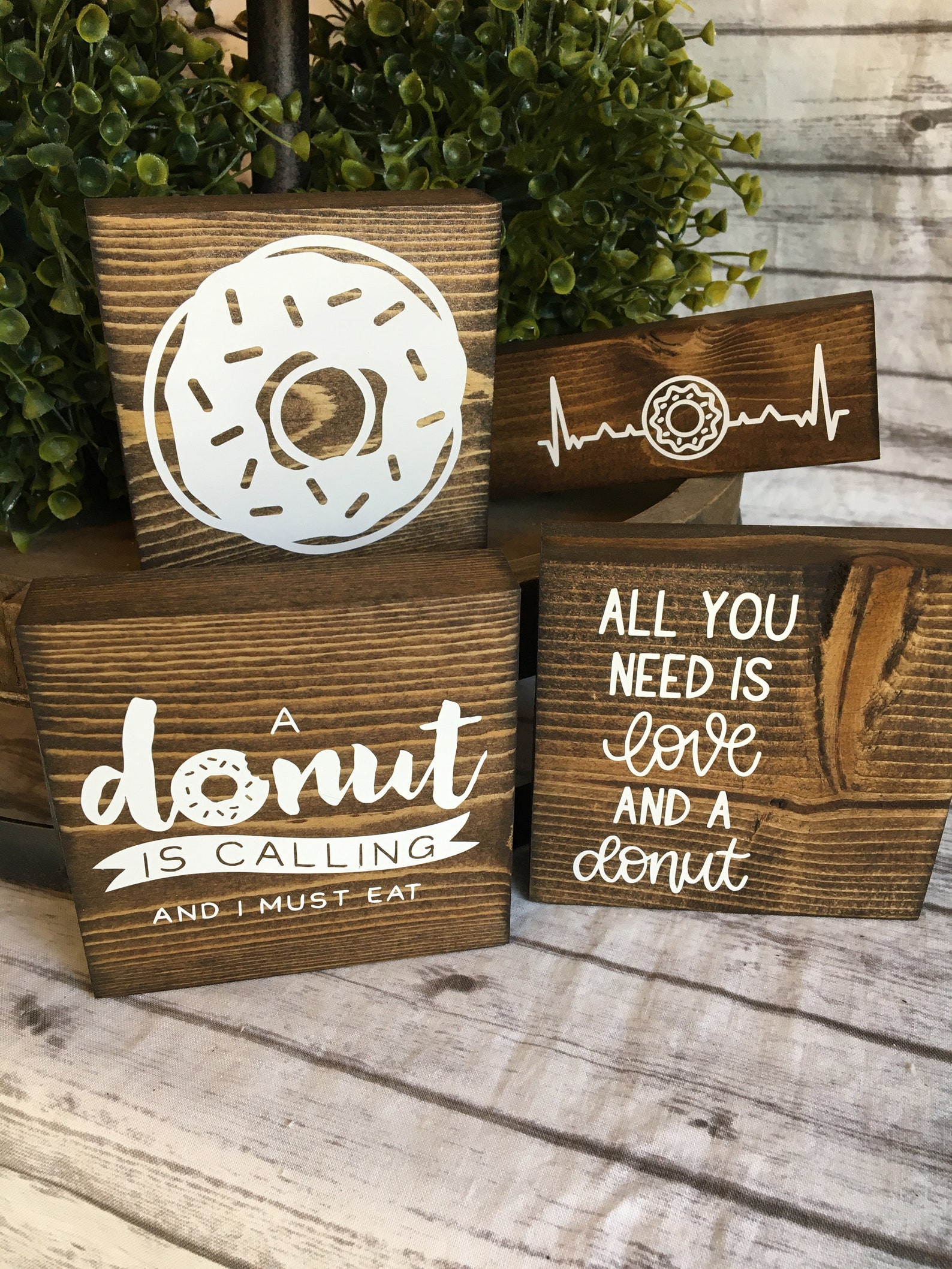 Donut Mini Signs Tiered Tray Decor Donut Decor Kitchen | Etsy
