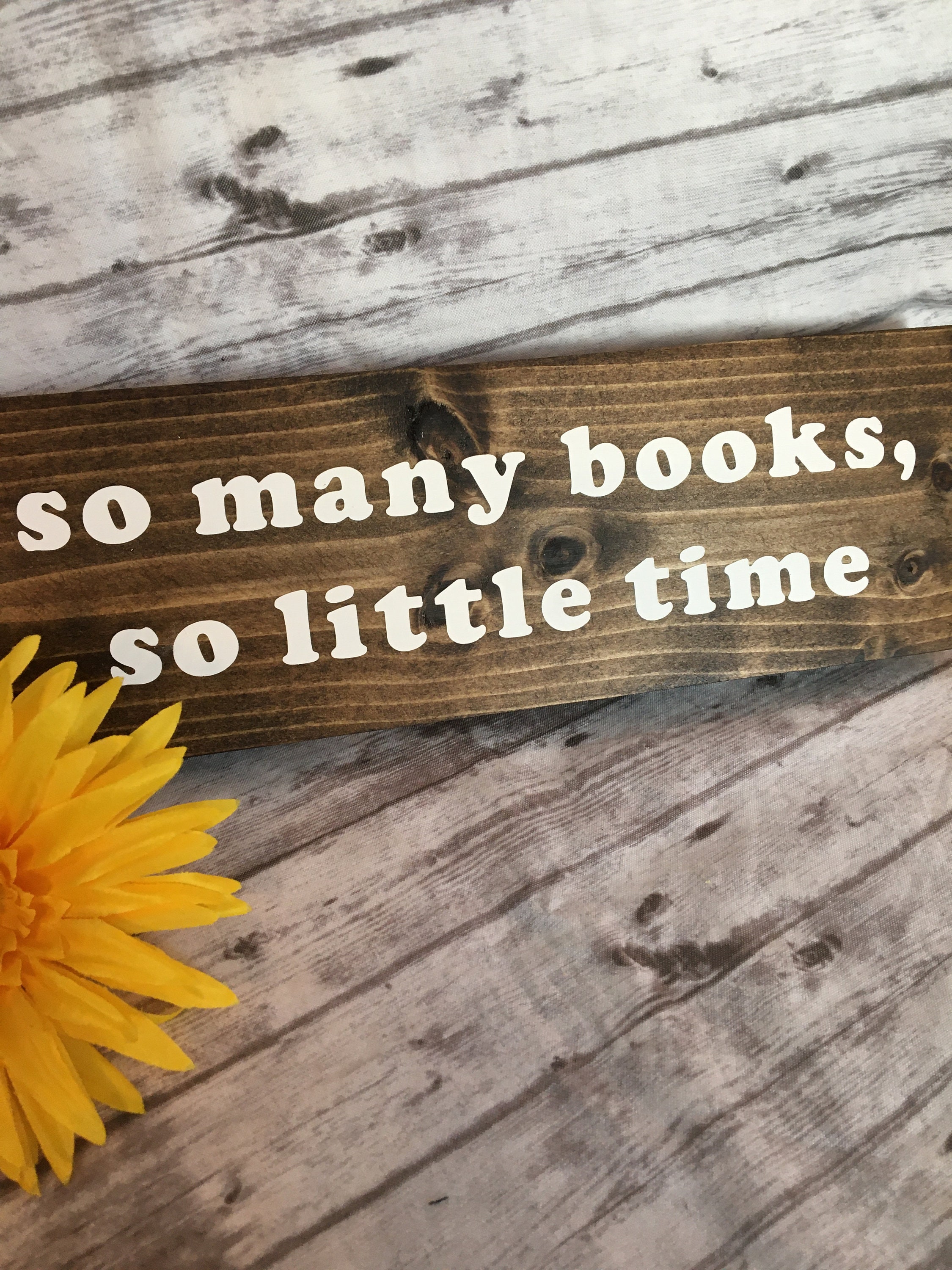 So Many Books so Little Time Wood Sign Library Decor Gift - Etsy