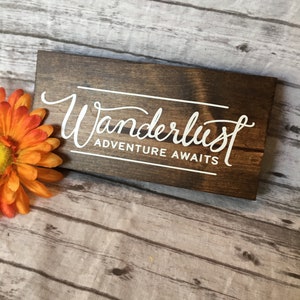 Wanderlust Wood Sign, Travel Decor, Home Decor, RV Decor, Camper Decor ...
