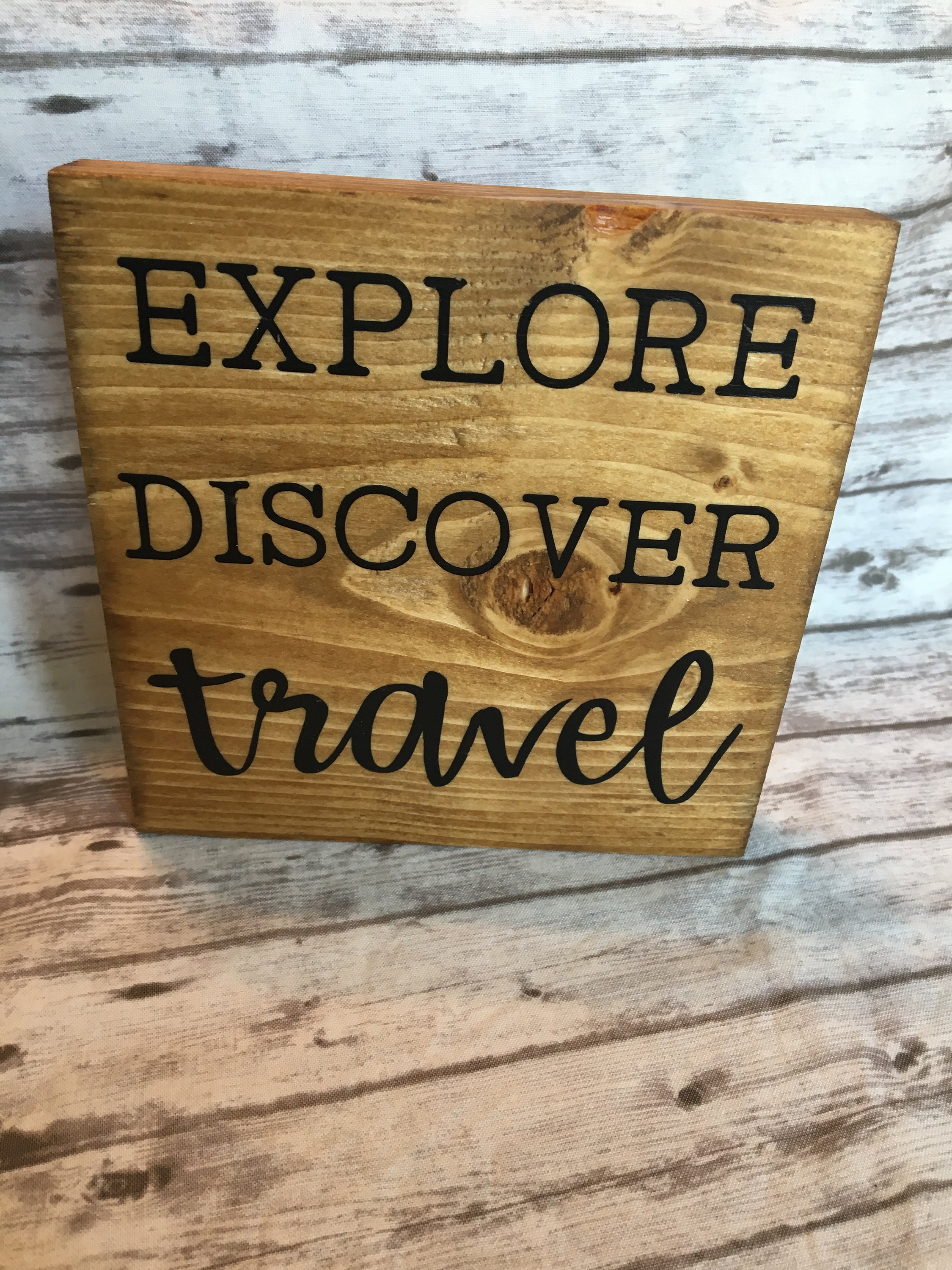 Explore Discover Travel Wood Sign Travel Decor RV Decor | Etsy