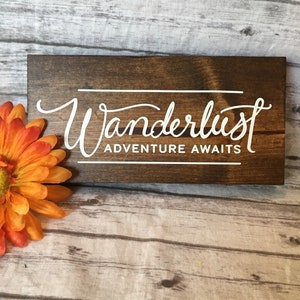 Wanderlust Wood Sign, Travel Decor, Home Decor, RV Decor, Camper Decor ...