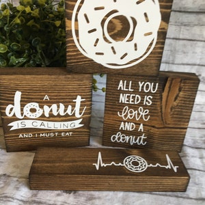 Donut Mini Signs, Tiered Tray Decor, Donut Decor, Kitchen Decor - Etsy